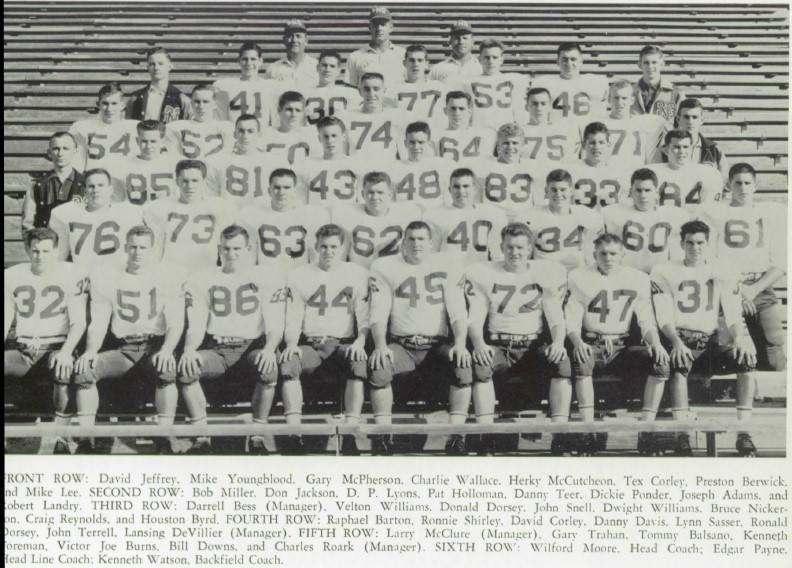 1962 Varsity Roster - PN-G Indians Football